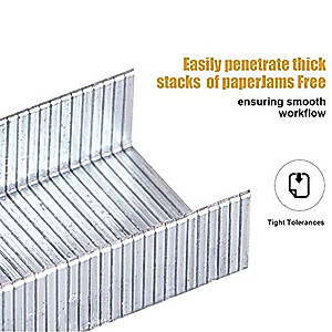 Deli 10,000 Staples, Fits Deli 25, 40 and 60 Sheet Capacity Staplers, Standard 1/4 Inch Length, 24/6, Jam Free Sharp Chisel Point Design, 10 Boxes of 1,000 Staples, Fits Standard Staplers(0012N)