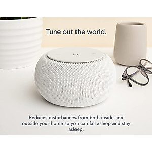 SNOOZ Pro - Smart White Noise Machine & Travel Case - Real Fan Inside, Non-Looping White Noise, Adjustable Tone & Volume - App-Based Remote Control & Sleep Timer (Cotton)