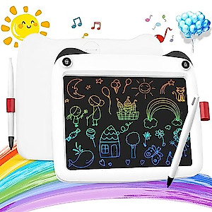 Kids Toys LCD Writing Tablet，9 Inch Colorful Screen Doodle Board，Erasable and Portable Drawing Pad for Birthday Christmas （White）