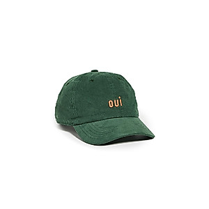 Clare V. Women's Corduroy Baseball Cap, Olive, Green, One Size