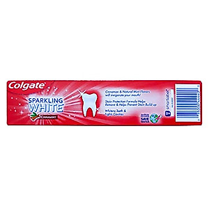 Colgate Cinnamint Fluoride Toothpaste with Cinnamon and Natural Mint Flavor, Deep Tooth and Gum Cleaning Gel with Gentle Whitening, Fights Cavities and Plaque, Kids and Adults, 5 Pack