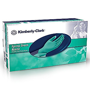 Kimberly-Clark Spring Green Nitrile Exam Gloves (43437), 4.7 Mil, Ambidextrous, 9.5”, XS, 200 Gloves / Box
