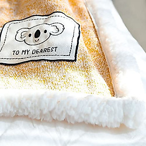 Baby Blanket for Boys or Girls Knit Fleece Fluffy Toddler Blanket for Baby, Soft Warm Cozy Plush Warm Blanket for Spring, Infant or Newborn Receiving Blanket for Baby Bed (30x40inch, Yellow)