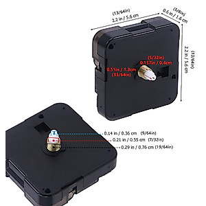 ifundom Clock Mechanism Replacement, Quartz Clock Movement Mechanism Replacement Battery Operated DIY Repair Parts Replacement (A(Thread Length 5/32inch))