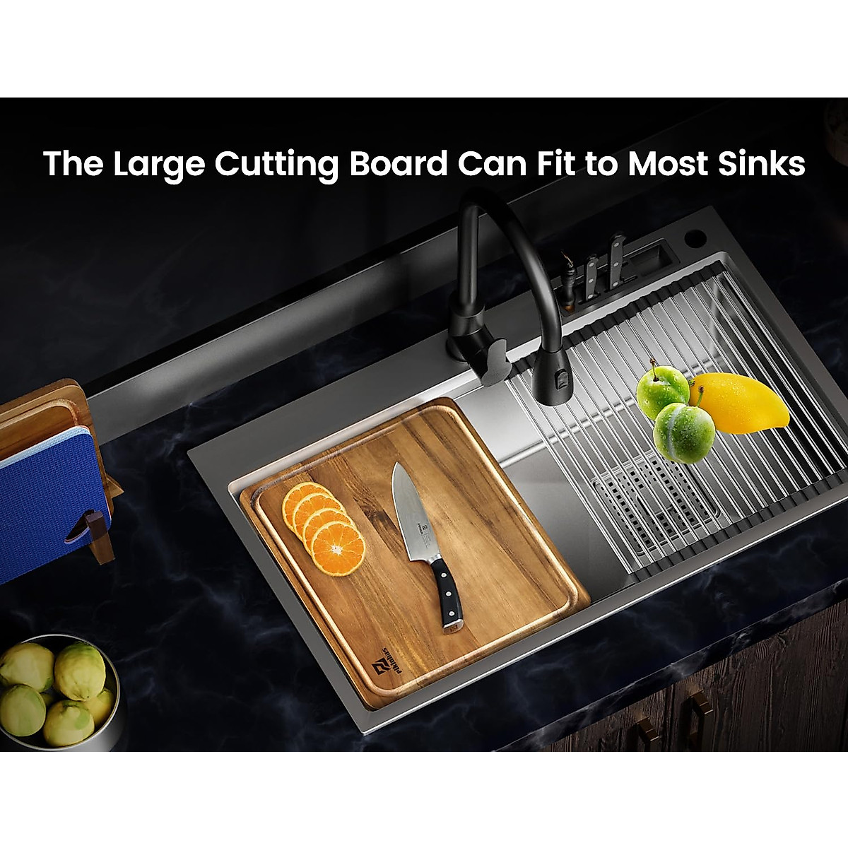 Piklohas Kitchen Knife Sets For Kitchen With Block, 14 Pieces With Magnetic Knife Holder, German High Carbon Stainless Steel Damascus Pattern Chef Knife Set With Sharpener, Steak Knives, Red