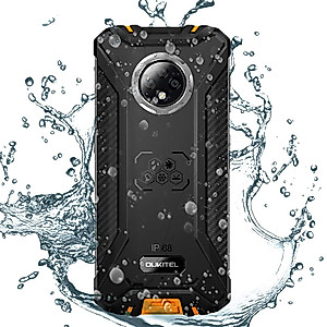 OUKITEL-WP8-Pro Smartphone Fingerprint Rugged Phones - 6.49”Display, 4/64GB Dual SIM IP68 Waterproof Unlocked Cell Phones, 16MP Triple Camera Face ID GPS NFC,US Version,AT&T,Orange