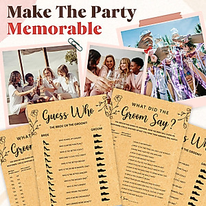 STOFINITY Guess Who Bride Or Groom Bridal Shower Game - 50 Pcs What Did The Groom Say Bridal Game, Bridal Party Games Ideas, Wedding Games for Guests Bridal Shower Decorations