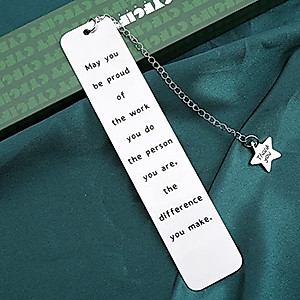 Employee Appreciation Gifts Bulk Office Team Thank You Bookmark for Coworker Women Teachers Christmas Gifts for Boss Leader Friends Going Away Leaving Retirement Gifts for Men, May You Be Proud of