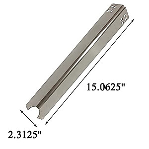 Shengyongh SS99441 (6-Pack) SS14081 (6-Pack) Stainless Steel Heat Plate and Burner Replacement for Brinkmann 810-6680-S Brand Gas Grill