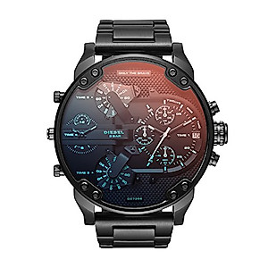 Diesel Men's 57mm Mr. Daddy 2.0 Quartz Stainless Steel Chronograph Watch, Color: Black Iridescent (Model: DZ7395)