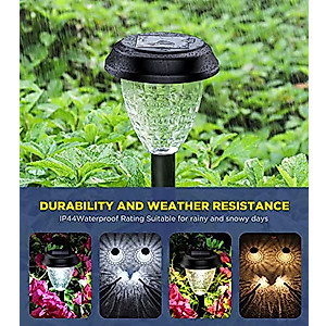 ornesign Ultra Bright Solar Outdoor Lights Decorative 10 Pack, 100% Faster Charge Solar Pathway Garden Lights Up to 12H Auto On/Off, Solar Lights Outdoor Waterproof for Walkway Yard Lawn