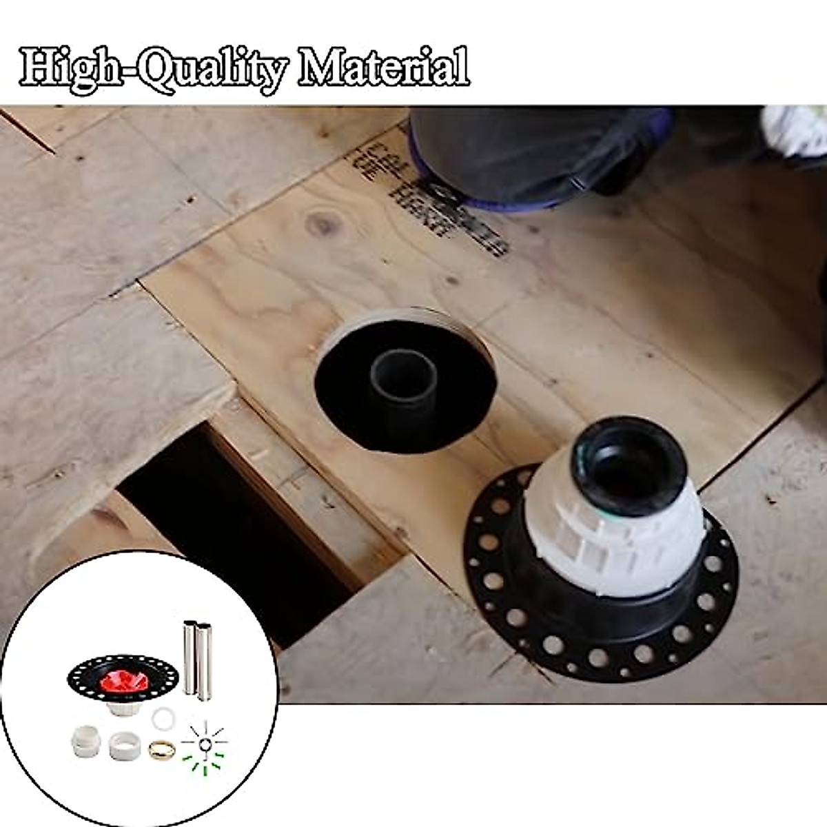 HQPARRTS ITD5135 Freestanding Bathtub Rough-in Kit With stainless steel Tail Pipe and PVC Adapter Compatible With all freestanding bathtubs,standard bathtubs and Floor Mounted Bathtub