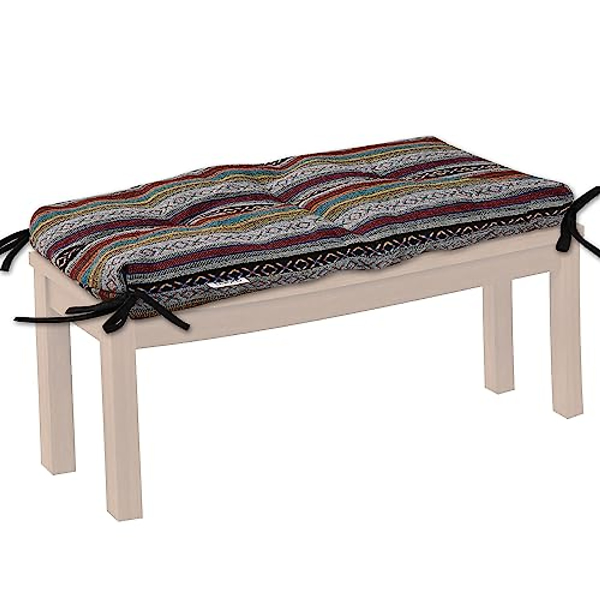 Big Hippo Bench Cushion 36 inch, Patio Bench Cushion Indoor, Patio Furniture Chair Cushion Bench Pad, Porch Swing Cushion with Ties