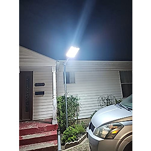 OKPRO Solar Street Lights Outdoor - 1000W Solar Parking Lot Lights, 7000K LED Solar Lights, Dusk to Dawn, Motion Sensor,IP66 Waterproof, Commercial Grade
