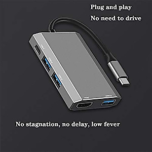 XUNMAIFHB Portable Docking Station,Type c hub hub 5-in-1 USB HUB5 Port Computer Adapter Mobile Phone Docking Station USB3.0, HDMI, Type-C Fast Transmission