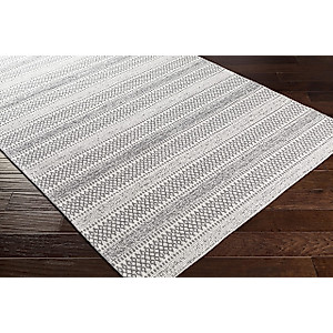 Mark&Day Area Rugs, 8x10 Stone Global Silver Gray Area Rug, Charcoal White Cream Carpet for Living Room, Bedroom or Kitchen (7'10" x 10'2")