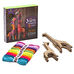 Craft-tastic – Yarn Giraffes Kit – Craft Kit Makes 2 Yarn-Wrapped Giraffes