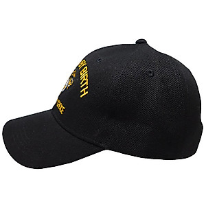 Trade Winds American by Birth Marine by Choice Black Acrylic Adjustable Embroidered Baseball Hat Cap - Officially Licensed