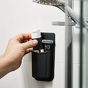 Tooletries - The Henry Essentials Holder - Silicone Toiletry Organiser, Shower & Bathroom Accessory - Features Silicone-Grip Technology, Removable & Reusable - Charcoal