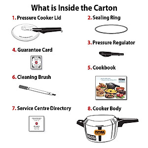 Hawkins-Futura F-56 Futura Induction Compatible Pressure Cooker, 5.5-Liter, Stainless Steel