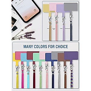 BFSD·DM Universal Cell Phone Lanyard,Crossbody Lanyard with Adjustable Nylon Neck Strap,Compatible with Every Mobile Phone(Black)