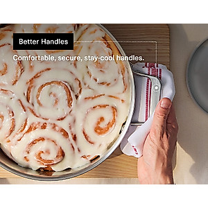 Misen 6 Quart Stainless Steel Rondeau Pot with Lid - 5-Ply Steel Braiser Pan with Handles