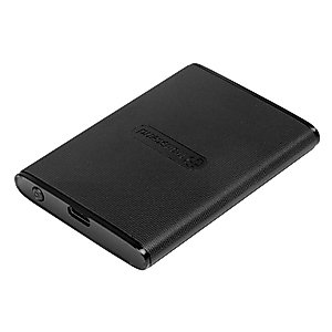 Transcend 1TB ESD270C, External Solild State Drive, Portable SSD, One Touch to Back up, One-Time Password to Unlock, Type-A and Type-C Cables Included - TS1TESD270C