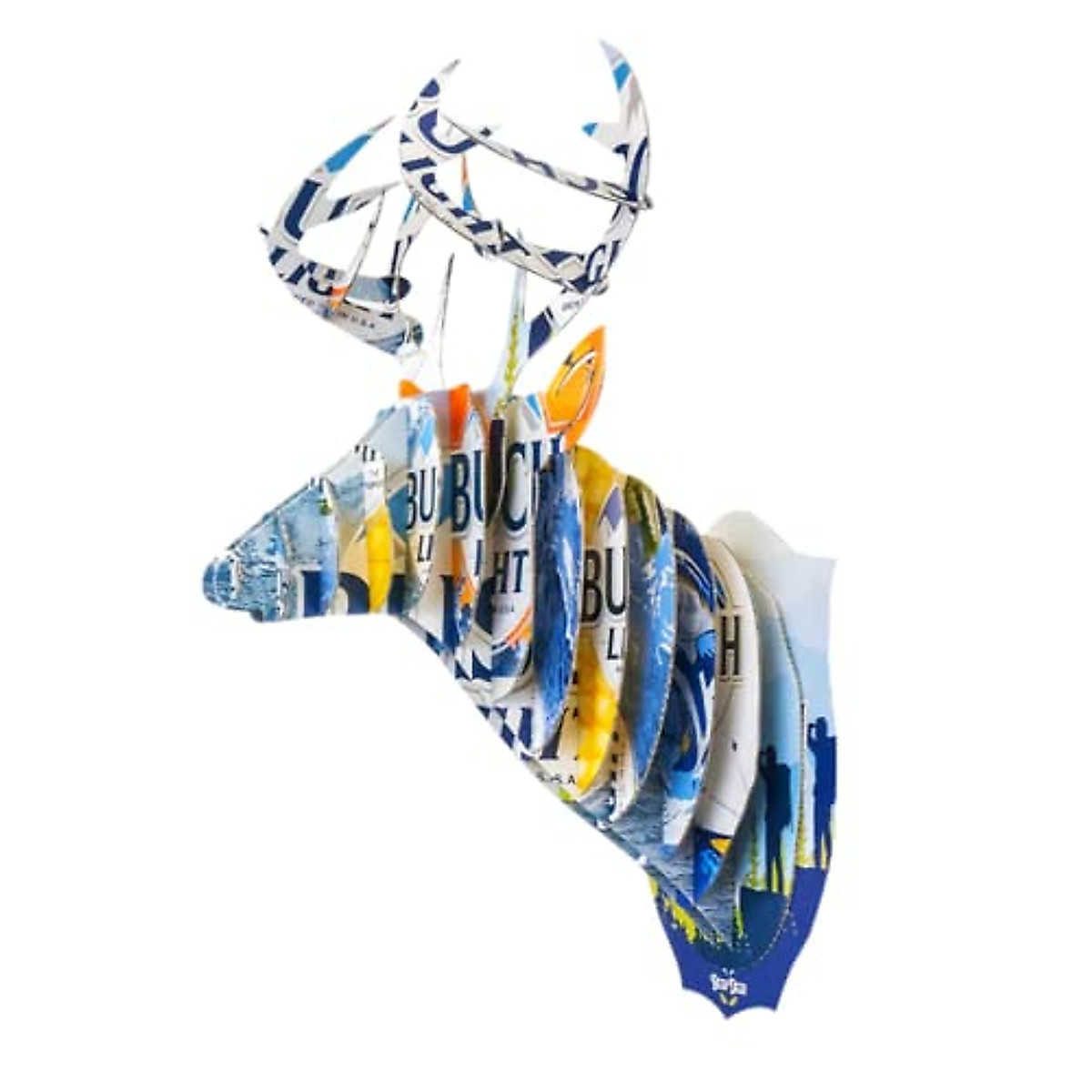 BEER DEER Busch Light Deer Head 3D Cardboard Mount Wall Art