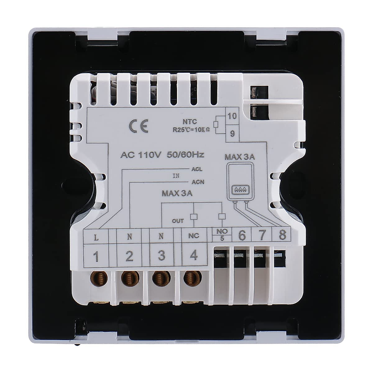 Wengart Heat Only Thermostat WG502,Line Voltage 120v 3A Touch Screen for Floor Heating Link Gas Boiler White