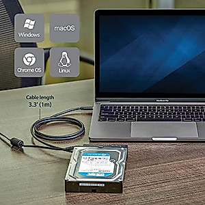 StarTech.com USB C to SATA Adapter Cable - for 2.5 / 3.5” SATA Drives - 10Gbps - USB 3.1 - SATA to USB Adapter - External Hard Drive Cable (USB31C2SAT3)