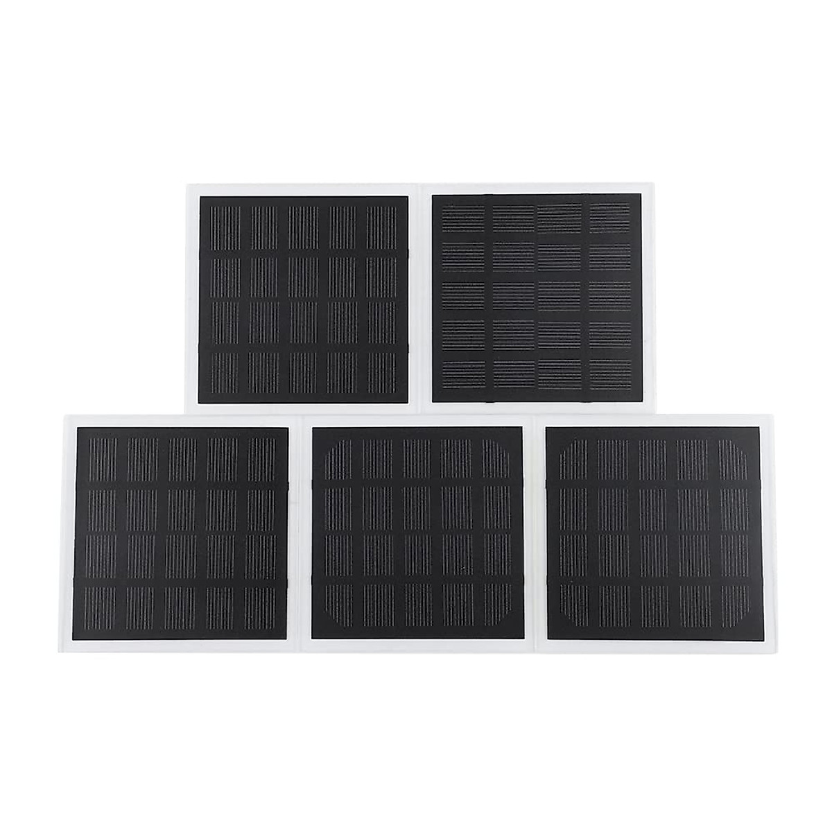SUNYIMA 5Pcs 5V 1W Mini Solar Panels 3.93" x 3.93" for Solar Power Mini Solar Cells DIY Electric Toy Materials Photovoltaic Cells Solar DIY System Kits
