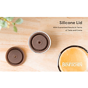Reusable Coffee Capsule Lid For Original Vertuoline Coffee Pod Food Grade Silicone Cap For Refillable Nespresso Vertuo Capsule, BENFUCHEN Silicone Capsule Cover For VertuoPods, 1 Silicone Lid