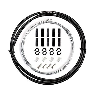 TRLREQ Universal Bicycle Shifter Cable Housing Set for Shimano Sram Derailleur/MTB Road Bike (Black)