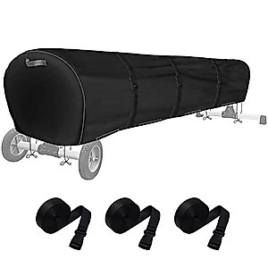 Kintaki Swimming Pool Solar Reel Cover, 16Ft Pool Solar Blanket Reel Cover, Winter Solar Reel and Blanket Covers for Inground Pool, Heavy Duty Waterproof Pool Solar Blanket Reel Cover, Black