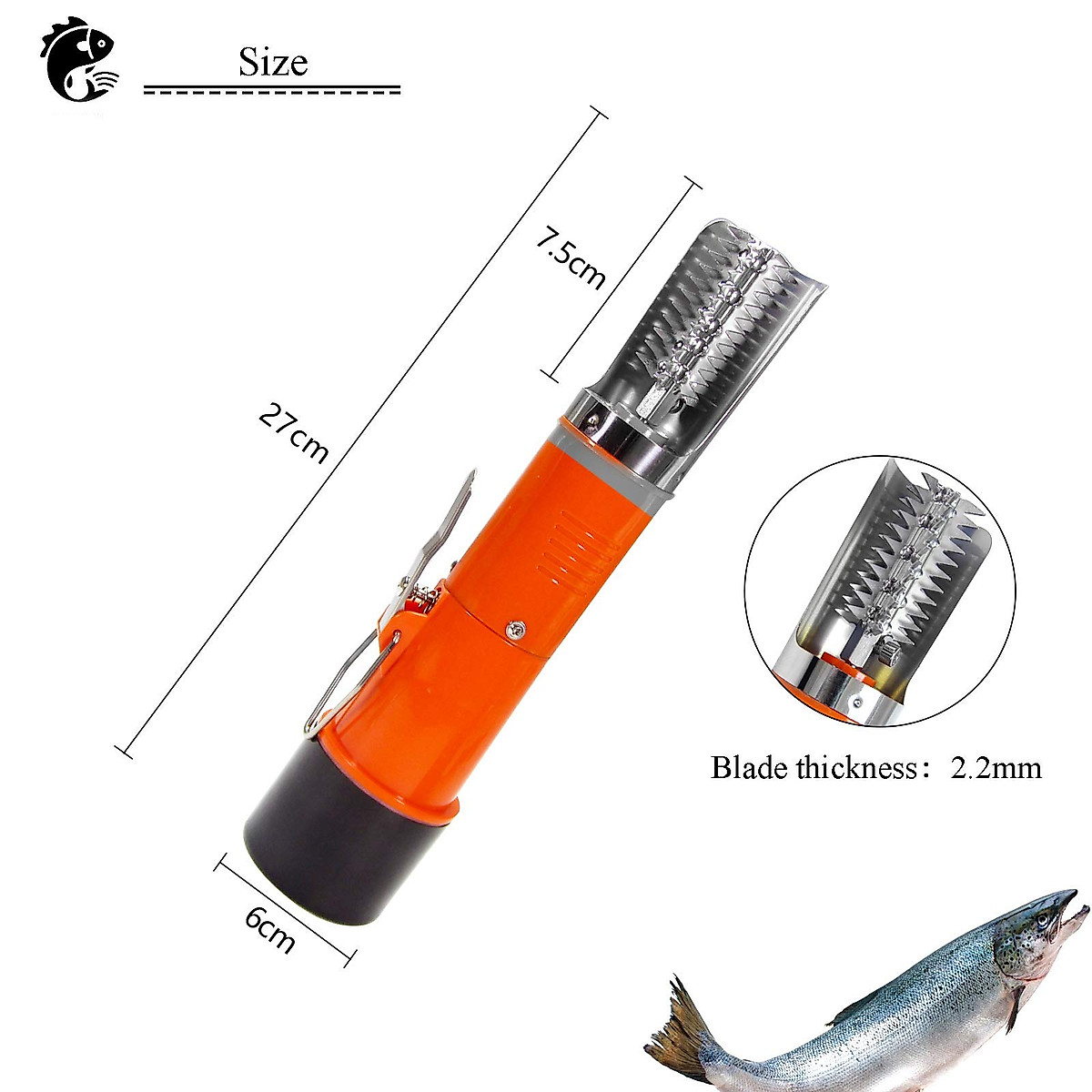 Powerful Electric Fish Scraper Cordless Fish Scaler Cleaner Automatic Fish Scale Remover with a Manual Scaler