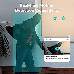 NETVUE Security Camera Outdoor, 1080P 2.4G WiFi Home Video Surveillance Waterproof Camera, Color Night Vision Wide View, Siren Alarm, Spotlight Camera, 24/7 SD Card Storage & Cloud, Support Alexa