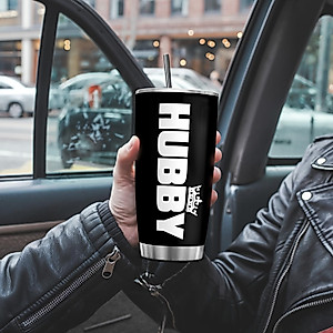 20 Oz Stainless Steel Tumbler For Husband, Hubby Tumbler, Husband Gifts From Wife - Christmas, Valentine'S Gifts For Husband, Anniversary Present For Him, Husband Gift, Hubby Birthday Gift