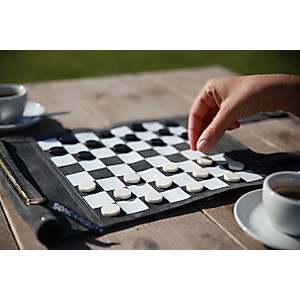 Pitkin Stearns International, Inc. Genuine Leather Roll-Up Travel Game - Chess/Checkers by Sondergut
