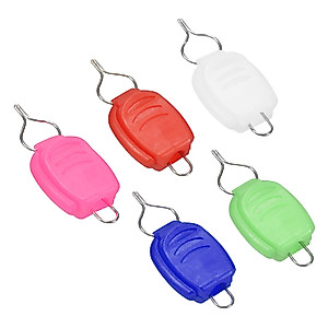 PATIKIL Fishing Line Holder, 10 Pack Baitcasting Reel Fishing Line Holder Clip Buckle Stopper Line Keeper, Red/Pink/Green/Blue/White