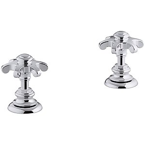 KOHLER K-T98071-3M-CP Artifacts Deck-Mount Bath Prong Handle Trim, Less Spout, Polished Chrome