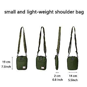 Green Mini Crossbody Bag Small Shoulder Bag For Men Travel Wallet Passport Holder Phone Purse Unisex, Mini Messenger Satchel Bag For Women Fanny Pack Neck Pouch Bag With Headphone Jack