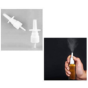 XINGZI 6PCS 1Oz 30ML Empty Refillable Amber Glass Nasal Spray Bottles Sprayers Pump Cleanser Container For Cosmetic Saline Nasal Sprays Wash Dispensing