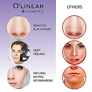 Charcoal Peel Off Face Mask- Blackhead Remover Mask with Organic Activated Charcoal - Oil Removing Detoxifying - Deep Cleansing and Purifying Black Mask & Face Care Gel for Women & Men