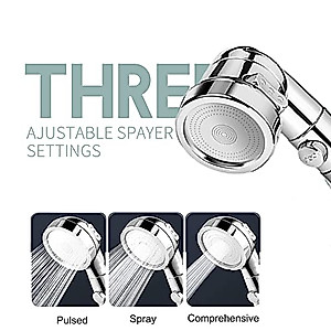 Sink Faucet Sprayer Attachment, 3 Modes Sink Sprayer Attachment for Faucet for Washing Hair, Kitchen Cleaning, Pets Bathing, Faucet Extender Set with Water Diversion Valve, Hole-Free Bracket, Silver