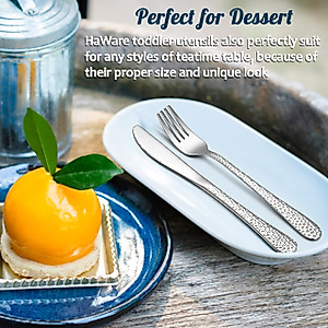 9-Piece Stainless Steel Kids Forks, HaWare Toddler Forks, Kids Silverware Preschooler Utensils, Baby Forks for Self Feeding, Mini Flatware Set for Home Kitchen School, Healthy and Dishwasher Safe