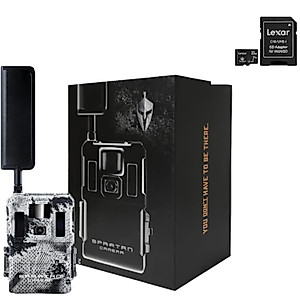 Spartan GoLive2 4G LTE Trail Camera, Live Stream,Anti-Theft GPS,On-Demand Image&Video Capture,Real-time Updates,Built-in Lithium Battery,Blackout,Areus Camo + 32GB SD Card (AT&T)