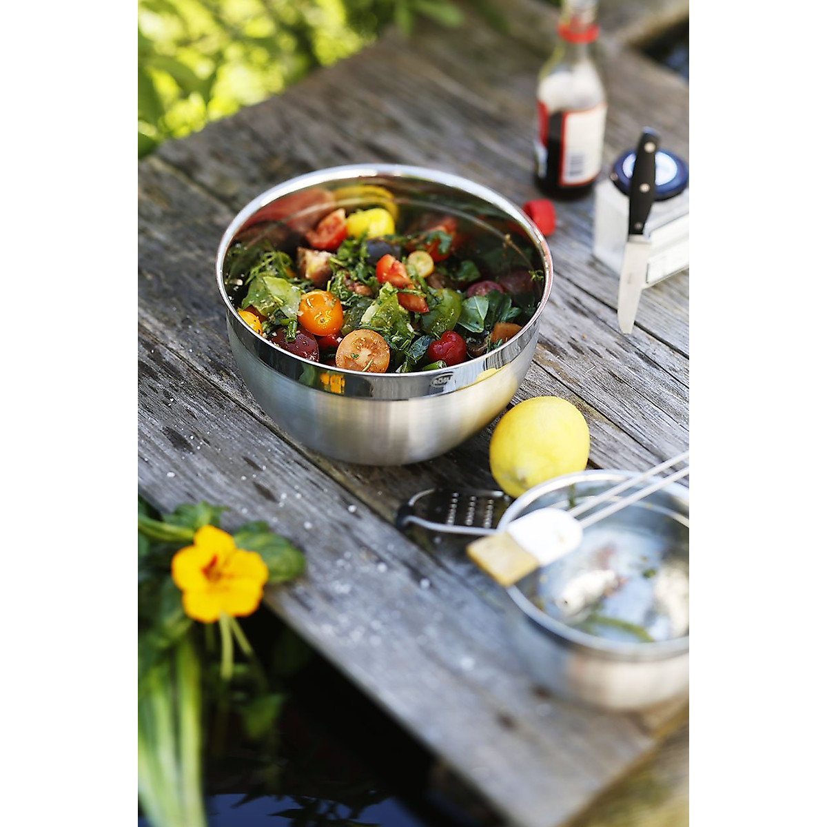 Rosle 3 Piece Stainless Steel Mixing/Prep Bowl Set, (1.7qt, 3.3qt, 5.7qt)