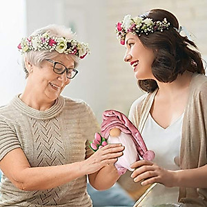 Mother's Day Gnome Faceless Doll Gifts Bedroom Living Room Desktop Decoration Kitchen Decor. Swedish Gnome Plush Decorations Elf Standing Post Home Decor for Mom (Pink 1PC)