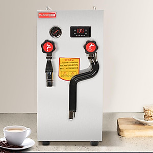 Erhdexzhg Commercial Electric Milk Frother,8L/ 2.1Gal Steam Boiling Water Frothing Machine with LED Display, Milk Foam Maker for Espresso Coffee Tea Dessert Shop Hotel 2500W