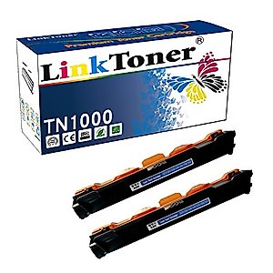 LinkToner Compatible Toner Cartridge Replacement High Yield for Brother TN1000 BK 2 Pack Laser Printer DCP-1510, DCP-1511, DCP-1512, DCP-1512W, DCP-1610, DCP-1610W